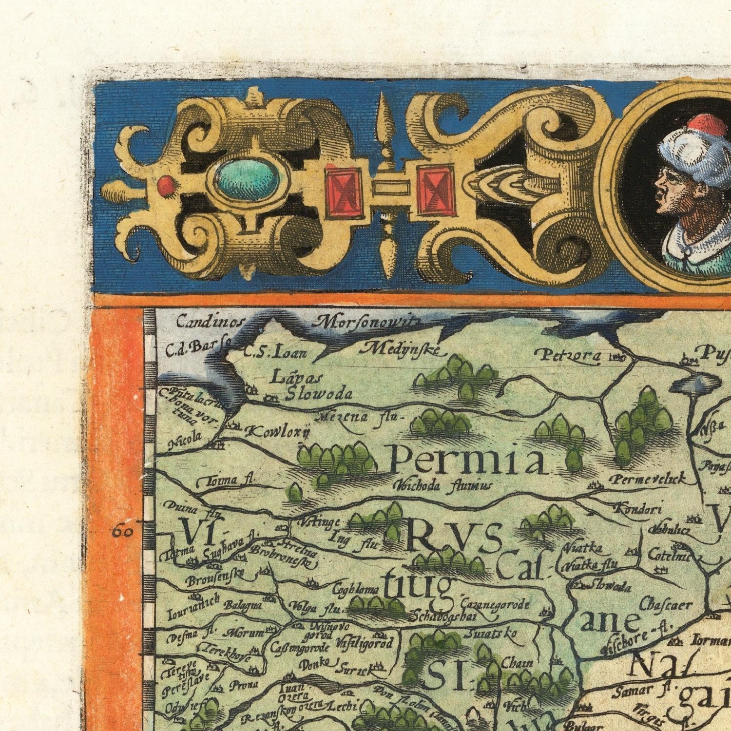 Ancient Map of Asia 1593 Rare Map Fine Reproduction Large | Etsy