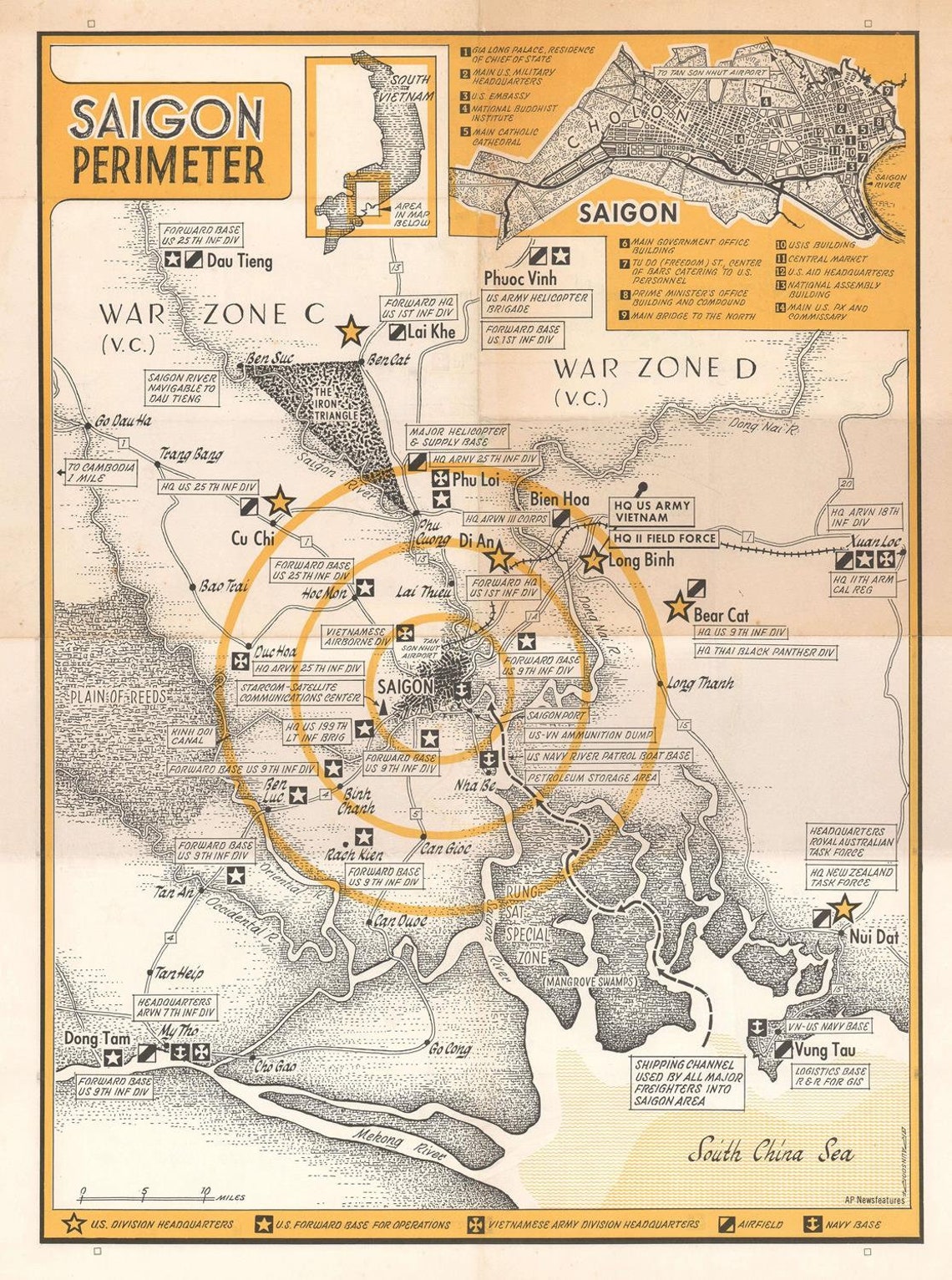 Vintage Saigon Map Print: South Vietnam, 19th Century Reproduction - Etsy