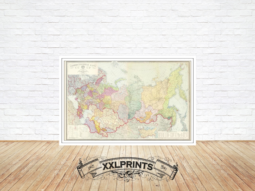 Old Map of CCCP, Soviet Map, 1936, Fine Reproduction, Large Map, Fine ...