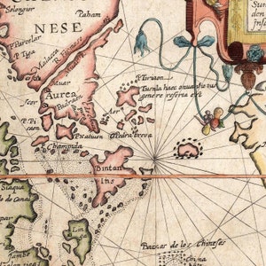 Java & Sumatra Ancient Map Print, 1595: Fine Art Reproduction - Etsy