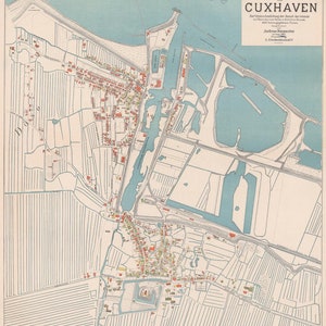 Cuxhaven Old City Map Print: 1880 Fine Art Reproduction - Etsy