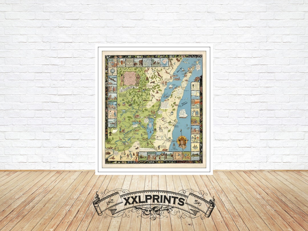 Northeast Wisconsin Map Art Print: 1931 Pictorial Map Reproduction - Etsy