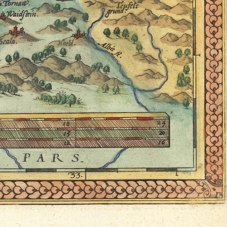 Old Map of Saxony Saxonia 1581 Ancient Map Very Rare Fine - Etsy