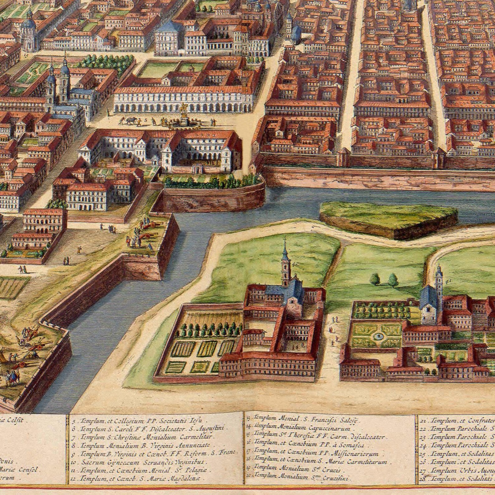 Antique Map of Turin Italy: 17th Century Aerial View Art Print - Etsy