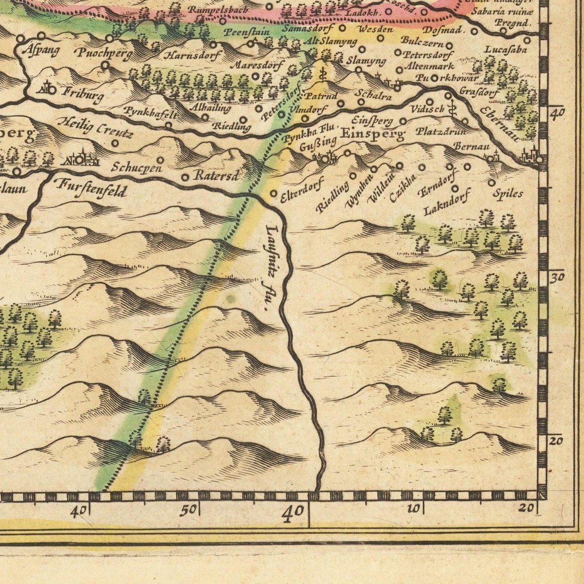 Old Map of Austria 1640 Rare Map Ancient Map Fine - Etsy