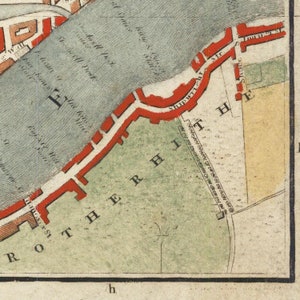 Old Map of London, 1805, City Plan, Rare, Fine Reproduction, Large Map ...