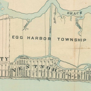 Atlantic City Map Print: 1902 Absecon Island, New Jersey - Etsy