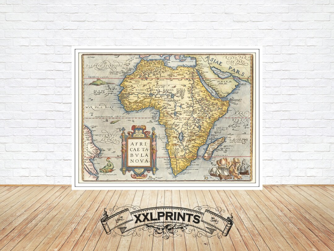 Ancient Africa Map Print: 1595 Fine Art Reproduction - Etsy