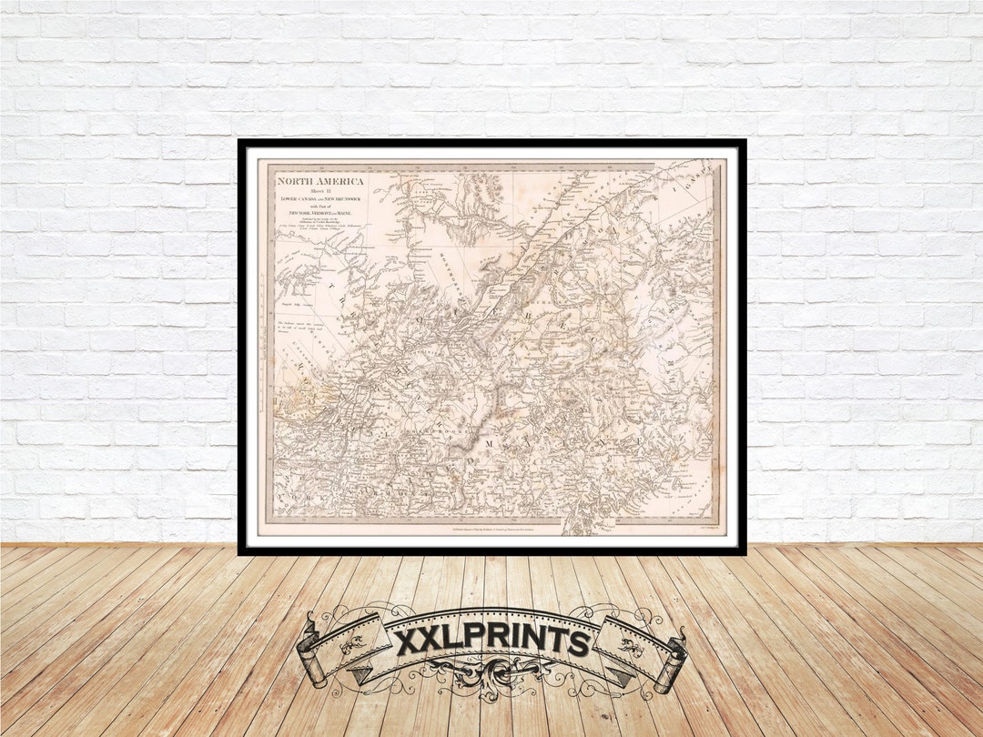 Antique Map Print: Lower Canada & New Brunswick, 1832 - Etsy