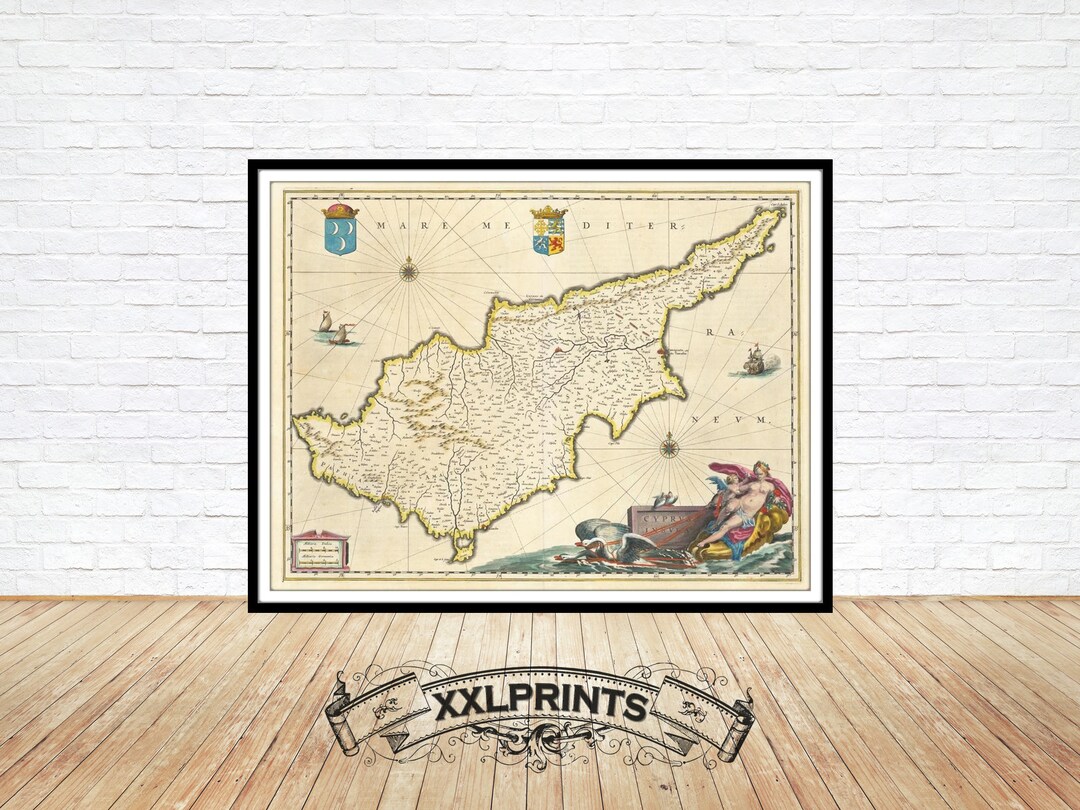 Antique Map of Cyprus Print: 1635 Fine Art Reproduction - Etsy