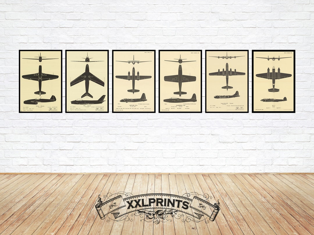 Aircraft Identification Poster Set: 1947 Cold War Era Prints - Etsy