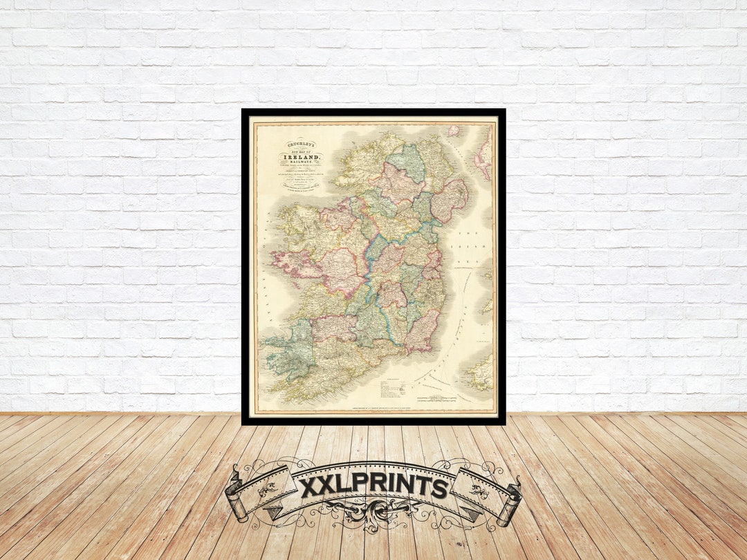 Antique Map of Ireland 1835: Fine Art Giclée Print - Etsy