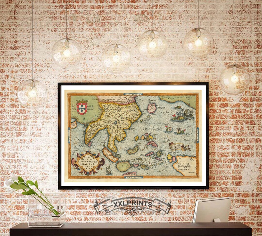 Antique Southeast Asia Map Print, 1590: Fine Art Reproduction - Etsy