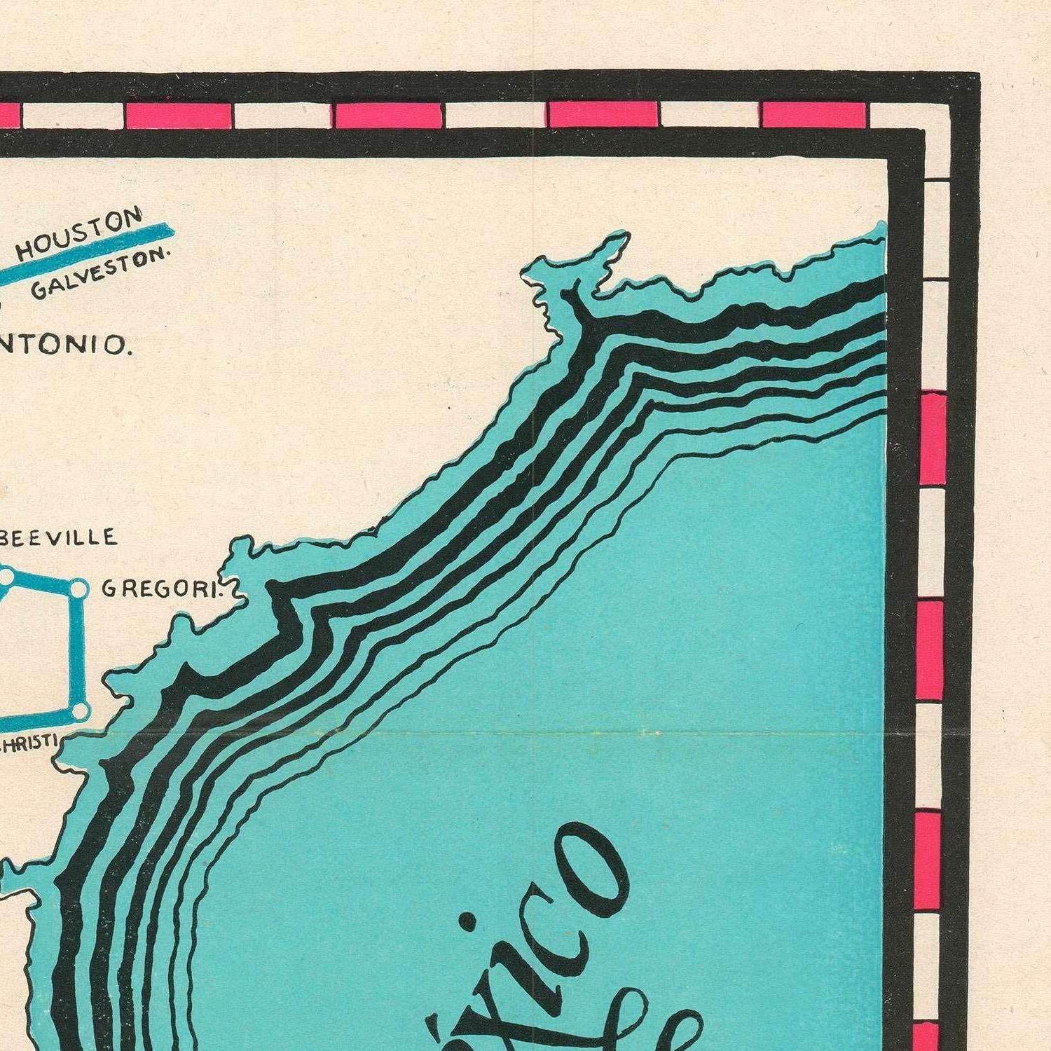 1936 Pictorial Map of Mexico: Pan-american Highway Fine Art Print - Etsy