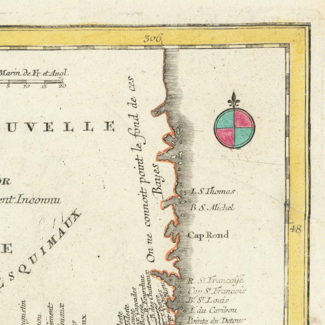 Ancient Map of New France, Canada (1750): Fine Art Giclée Print - Etsy