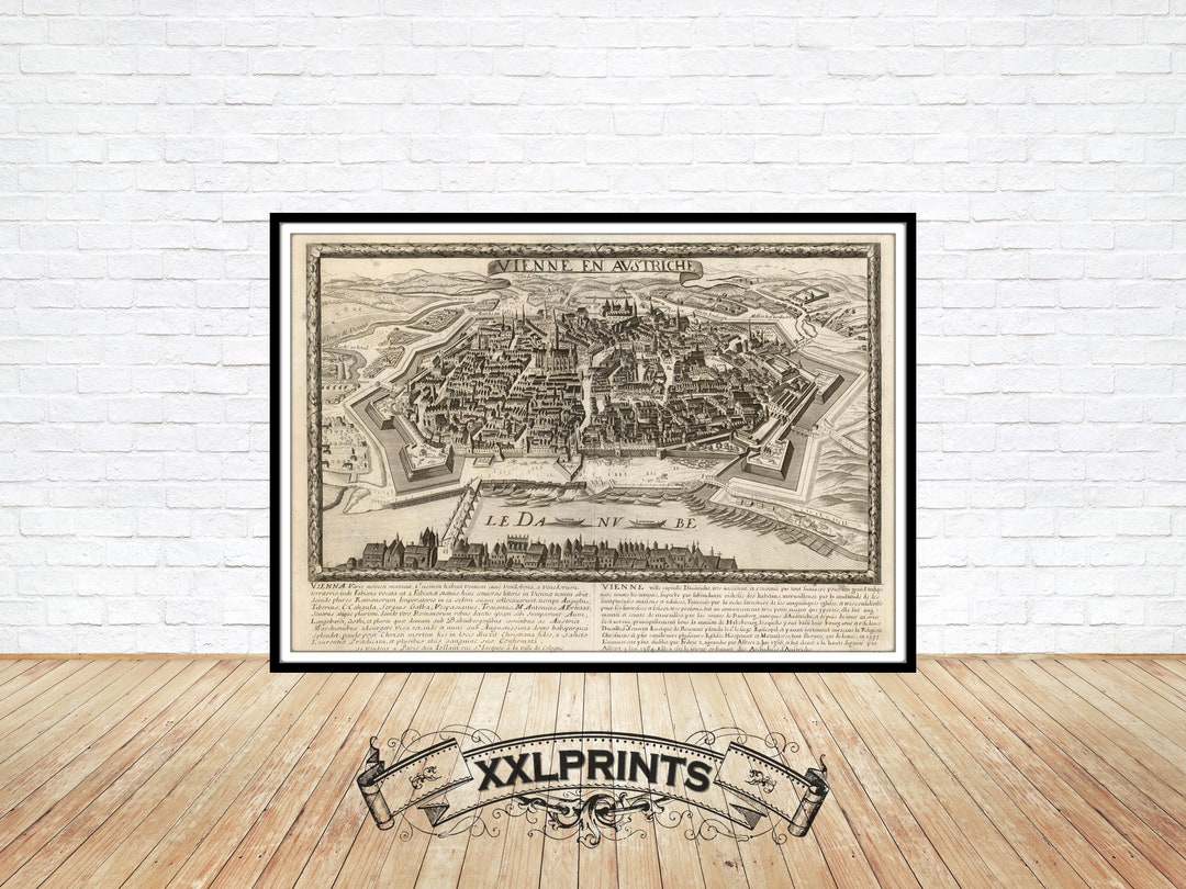 Vienna Map Print: 1660 Ancient Perspective, Fine Art Reproduction - Etsy