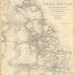 Old Railway Map of Great Britain, 1851, Rare Map, Fine Reproduction ...