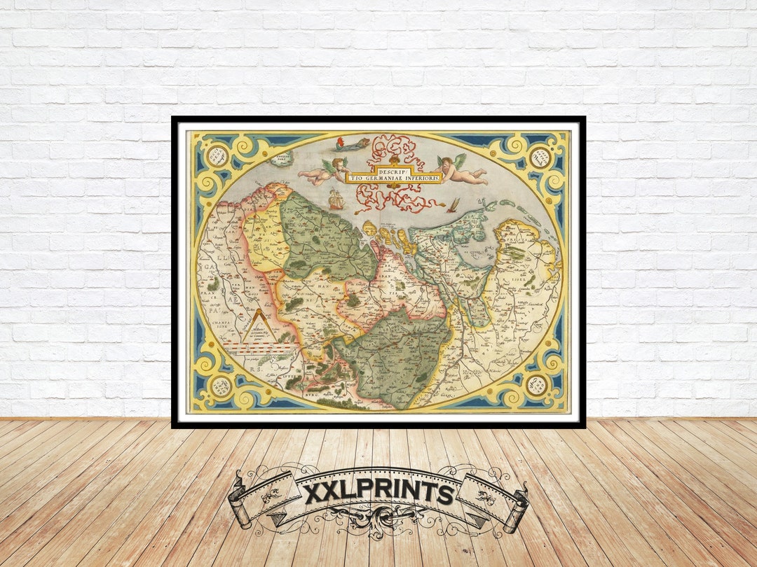 Ancient Netherlands Map Print: 1579 Low Countries Fine Art - Etsy UK