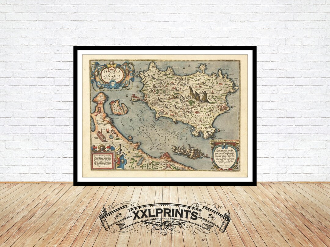 Ischia Map Print: 1590 Ancient Island Map, Fine Art Reproduction - Etsy