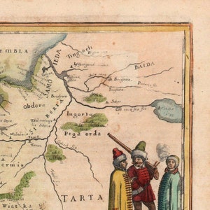 Ancient Map of Russia, 1646, Extremely Rare, Fine Reproduction, Large ...