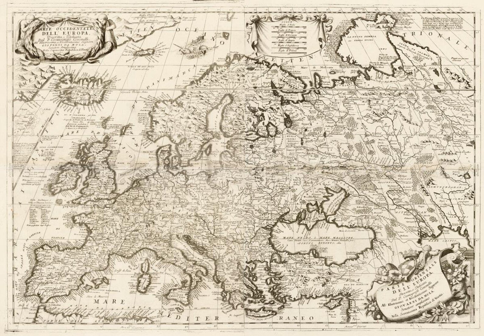 1692 Map of Europe: Antique Fine Art Giclée Print - Etsy