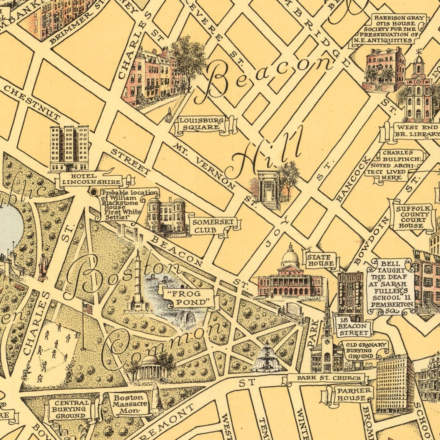 Old Map of Boston 19th Century Map Telephone's - Etsy