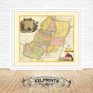 Old Map of Israel 1700 Very Rare 12 Tribes of Israel - Etsy