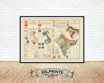 Poster, Many Sizes Available Cia Map Vietnam Laos Cambodia Thailand ...