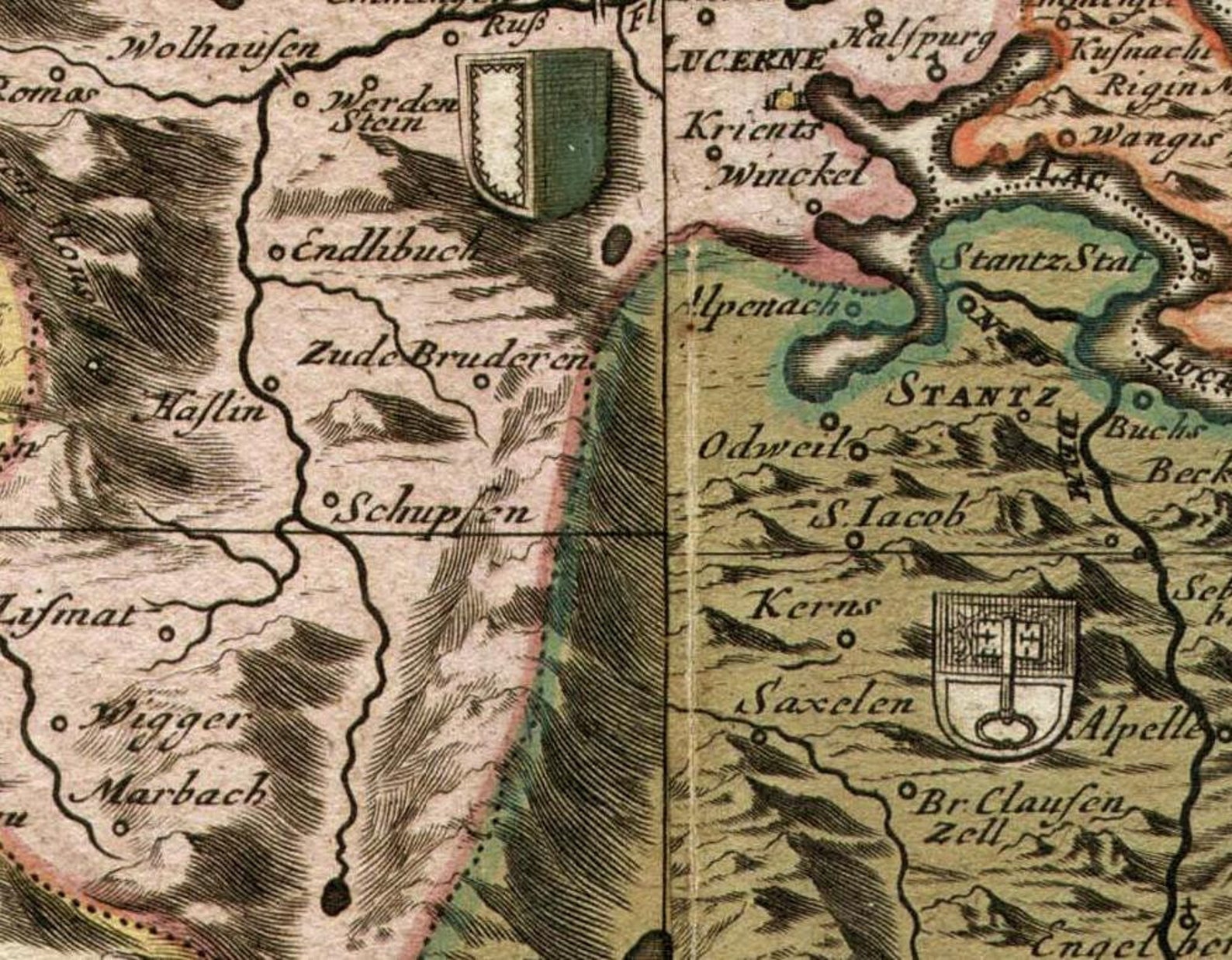 Ancient Map of Switzerland 1693 Suisse Rare Map Fine - Etsy