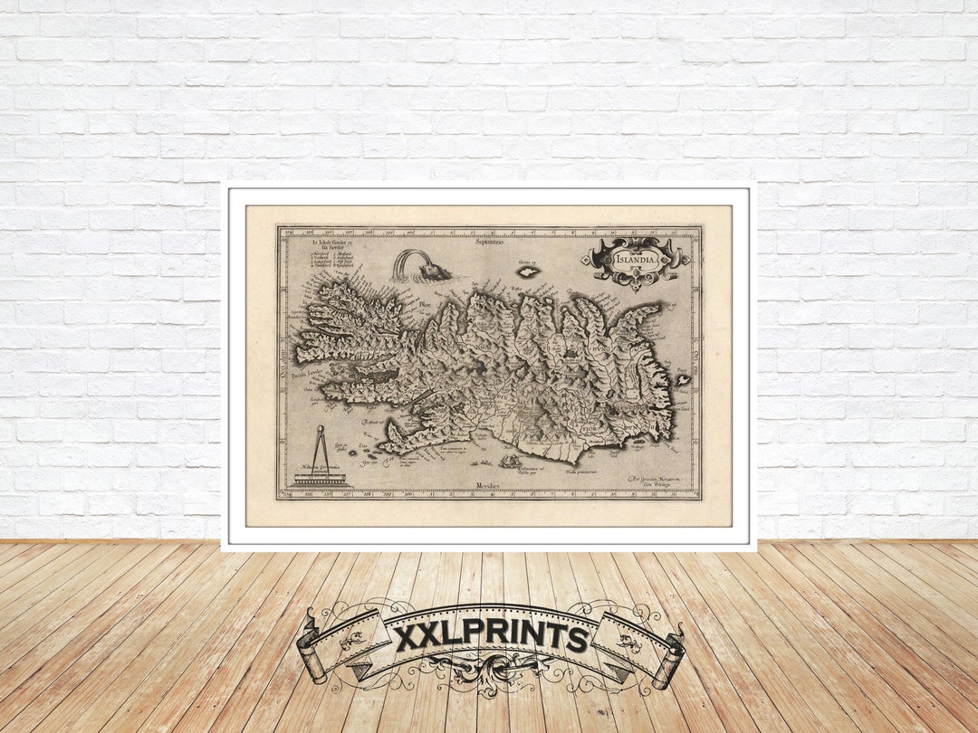 Ancient Iceland Map Print, 1595 Reproduction, Fine Art - Etsy