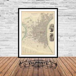 Old Map of Philadelphia 1840 City Plan Antique Map Fine | Etsy