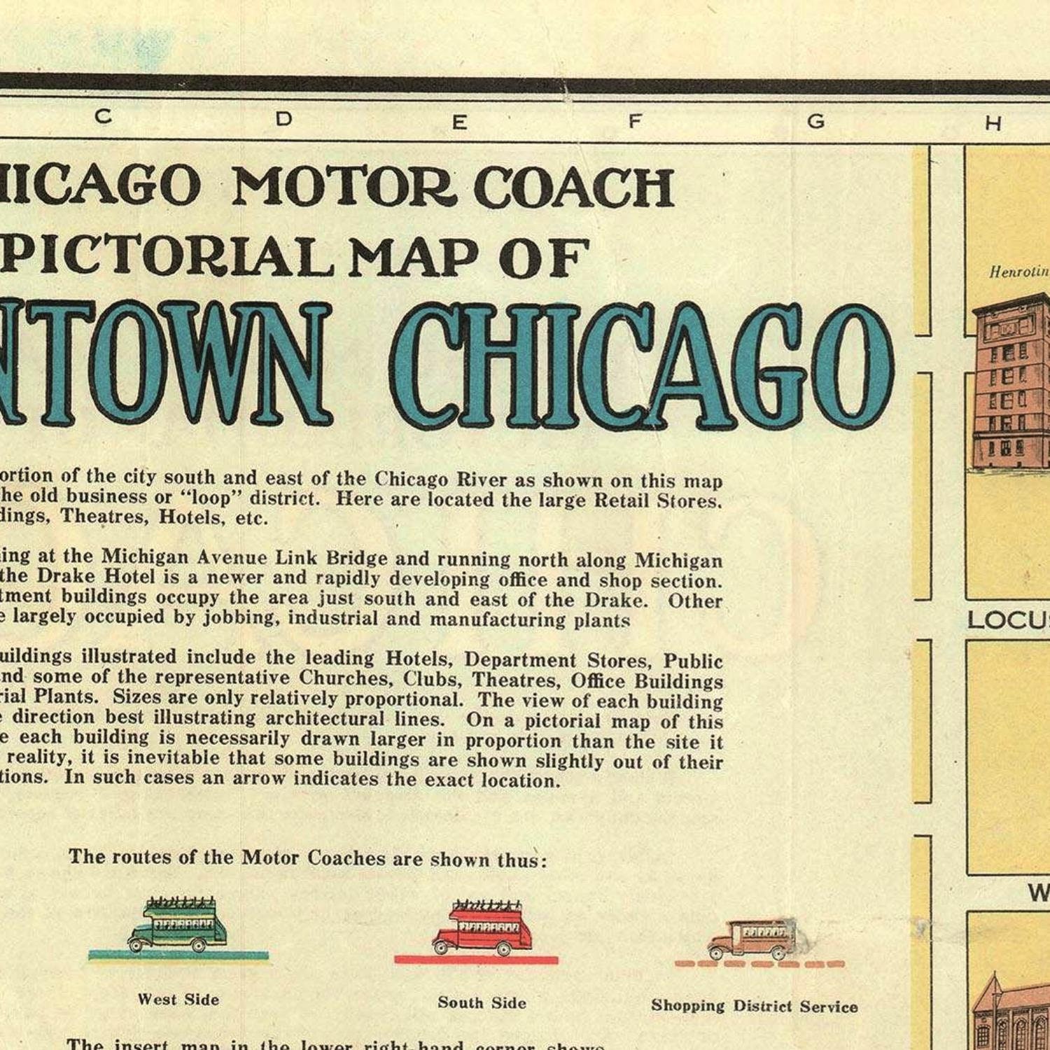 Chicago Map Print: 1940s Illinois City Plan, Antique Decor - Etsy