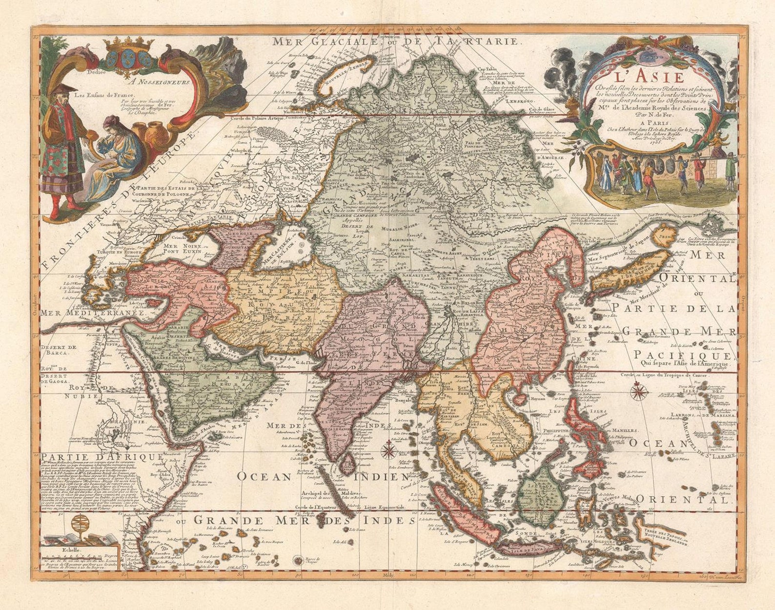 Antique Asia Map Print: 1704 Historical Fine Art Reproduction - Etsy