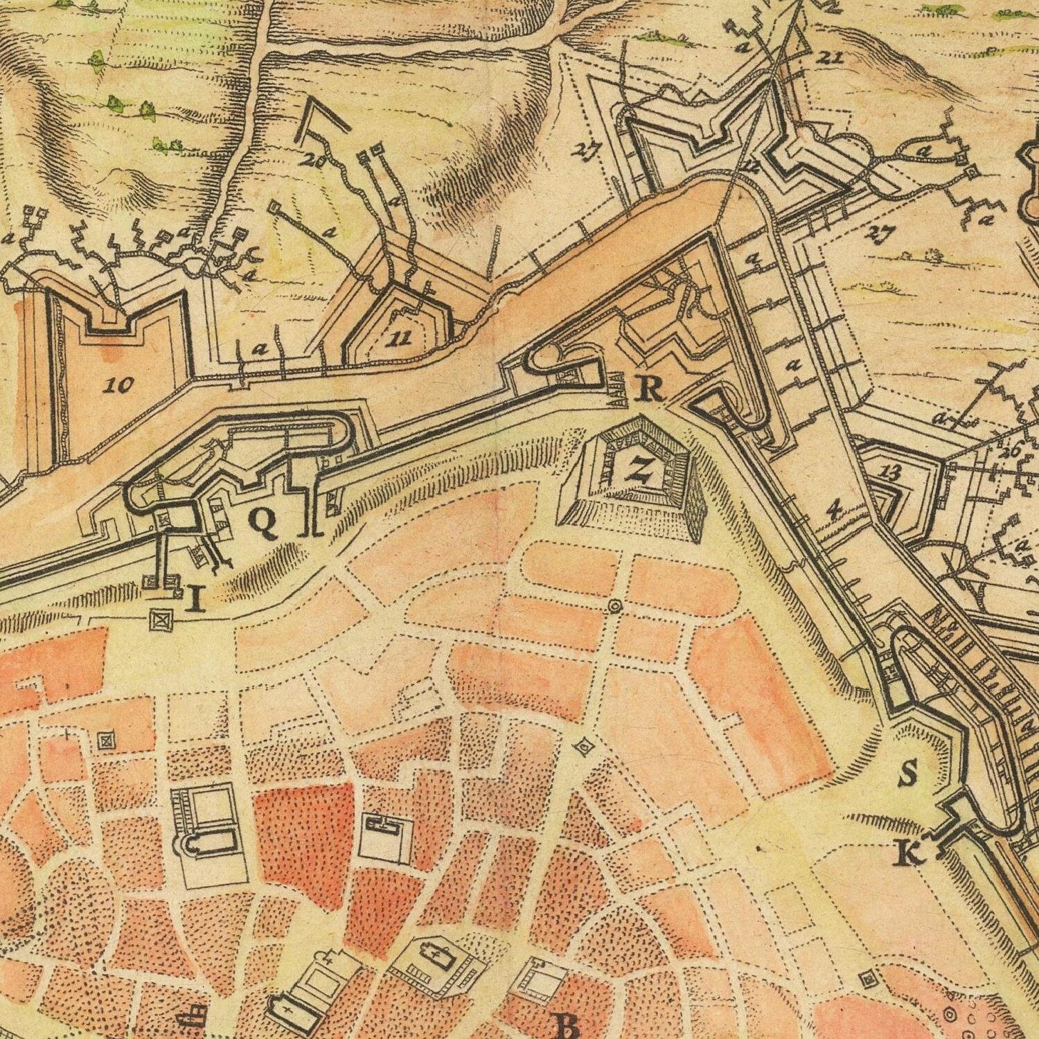 Ancient map of Heraklion Candia Crete 1690 very rare city | Etsy