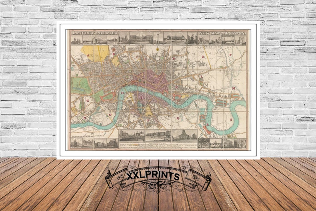 Antique Map of London 1812: Fine Art Giclée Print - Etsy