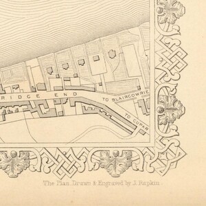 Old Map of Perth, 1851, City Plan, Antique Map, Fine Reproduction ...