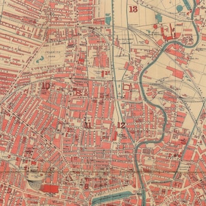 Old Map of Hull, City Plan, 1890, Antique Map, United Kingdom's ...