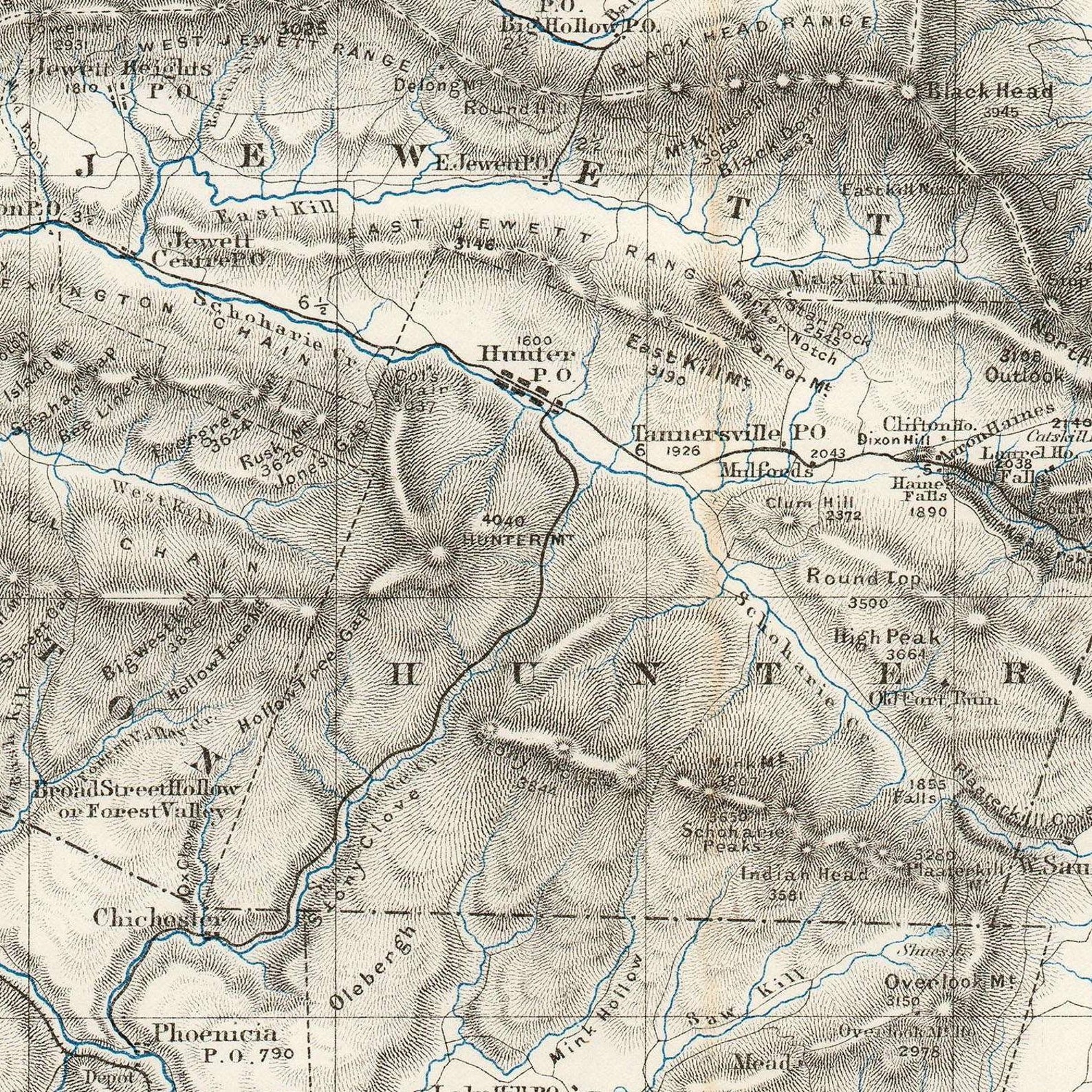 Old Map of Catskill Mountains 1880 Rare Map Antique Fine - Etsy