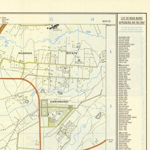 Nairobi Kenya Map Print: 1971 Vintage City Plan - Etsy
