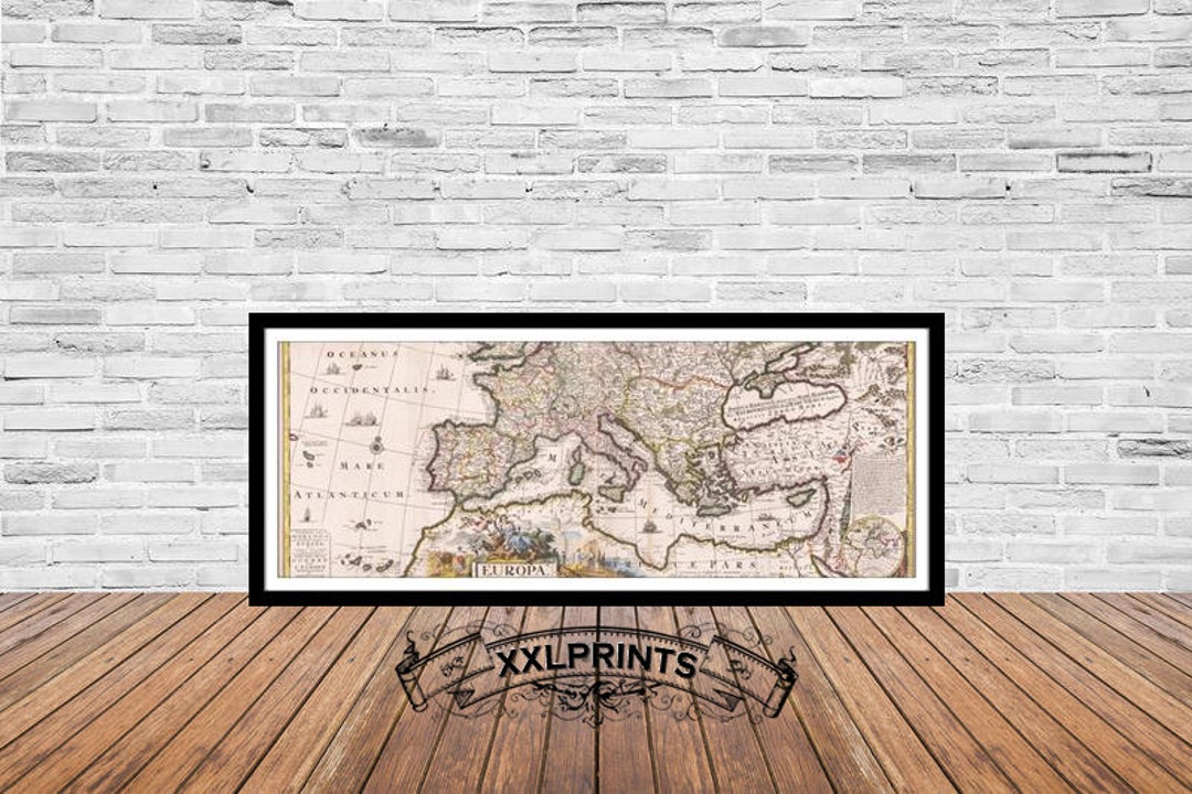Antique Map of Europe 1705: Fine Art Giclée Print - Etsy