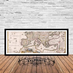 Old Map of Europe, 1705, Extremely Rare, Antique Map, Fine Reproduction ...