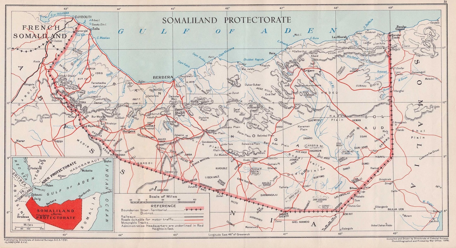 Od Map of Somalia 1948 Antique Map Fine Reproduction Large - Etsy