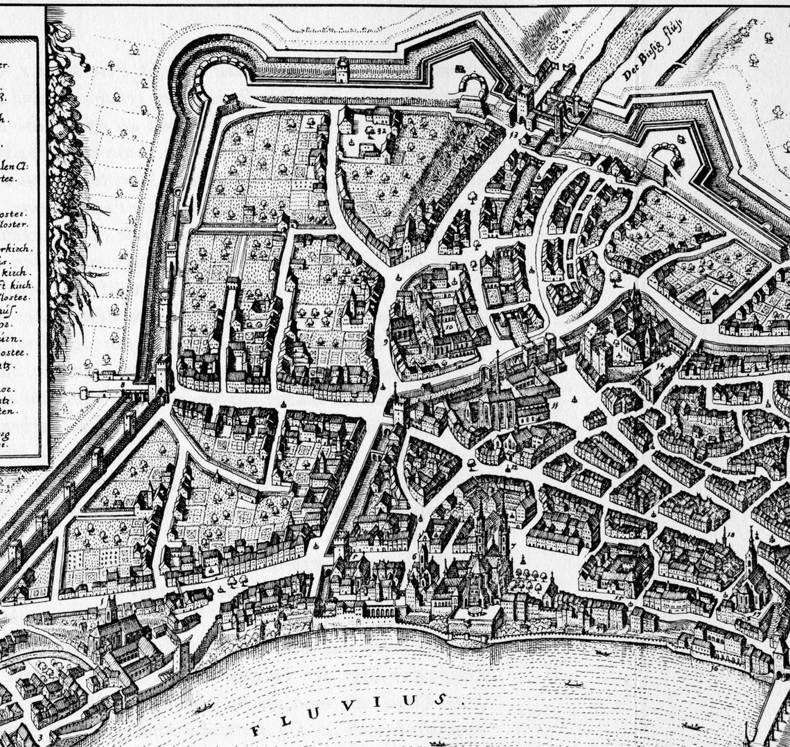 Ancient Map of Basel 1642 Very Rare Map Antique Fine | Etsy