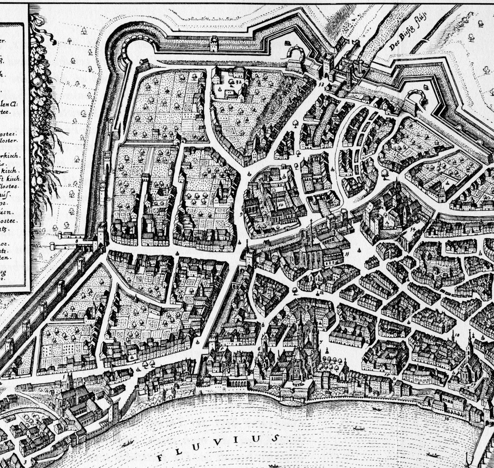 Ancient Map of Basel 1642 Very Rare Map Antique Fine | Etsy