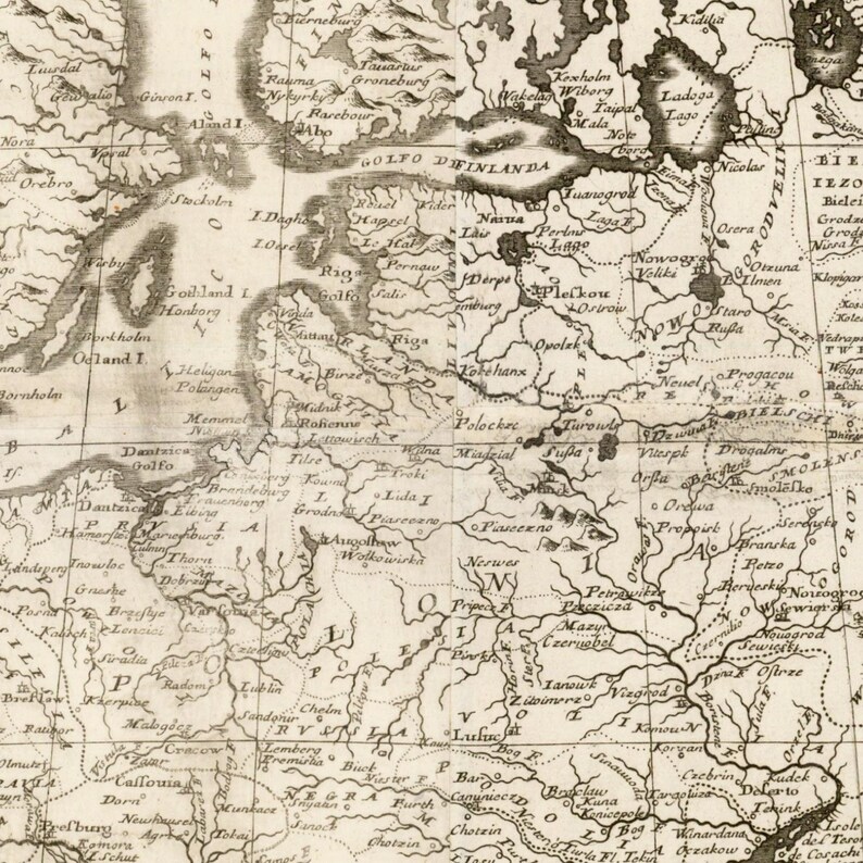 1692 Map of Europe: Antique Fine Art Giclée Print - Etsy