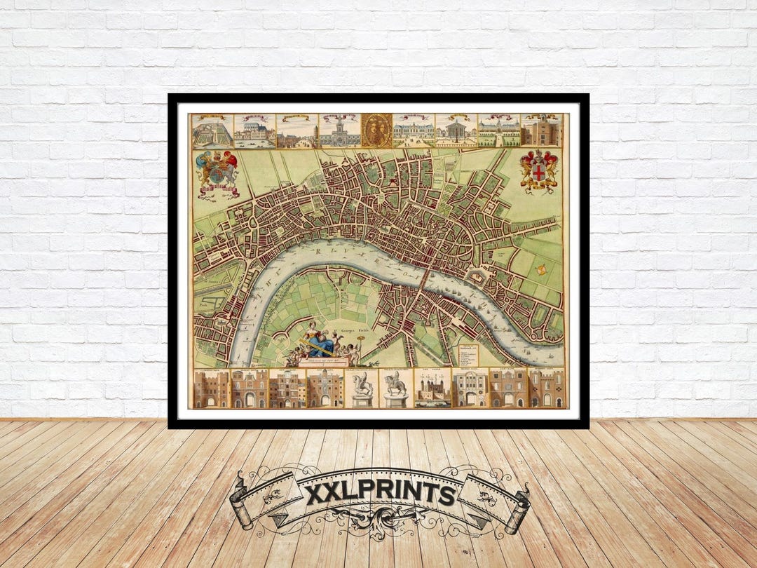 17th Century London Map Print: Vintage Fine Art Reproduction - Etsy