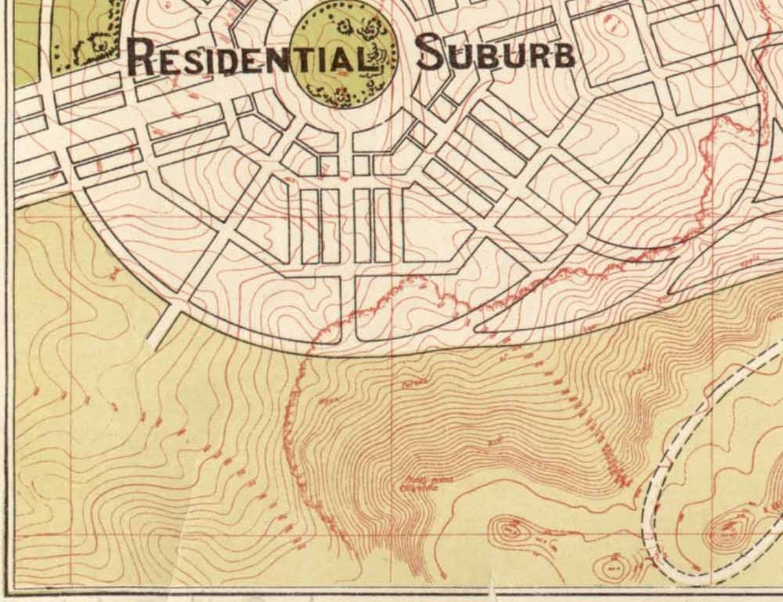 Old Map of Canberra, Australia, 1913, Antique Decor, Fine Reproduction ...