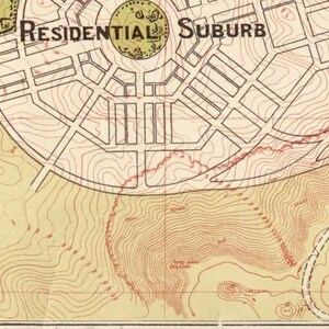 Old Map of Canberra, Australia, 1913, Antique Decor, Fine Reproduction ...