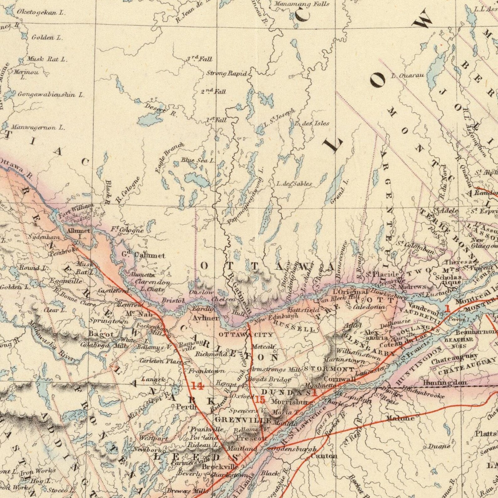 1872 Canada West Map Print: Antique Oversize Fine Art Reproduction - Etsy
