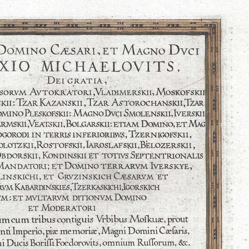 Ancient Map of Kremlin, Moscow, 1642, Very Rare Map, Beautiful, Fine ...